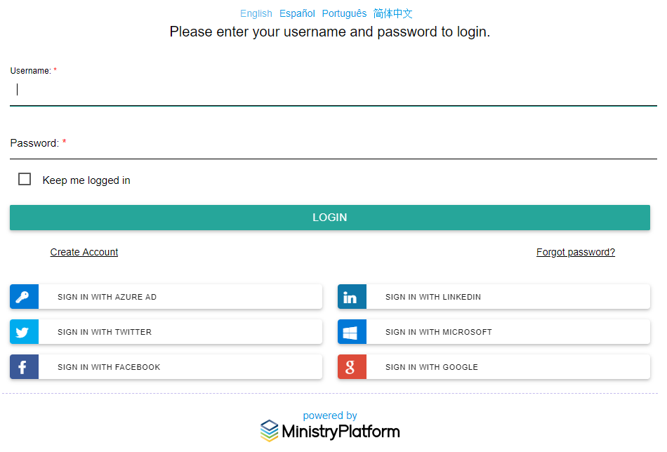 External Login Authentication